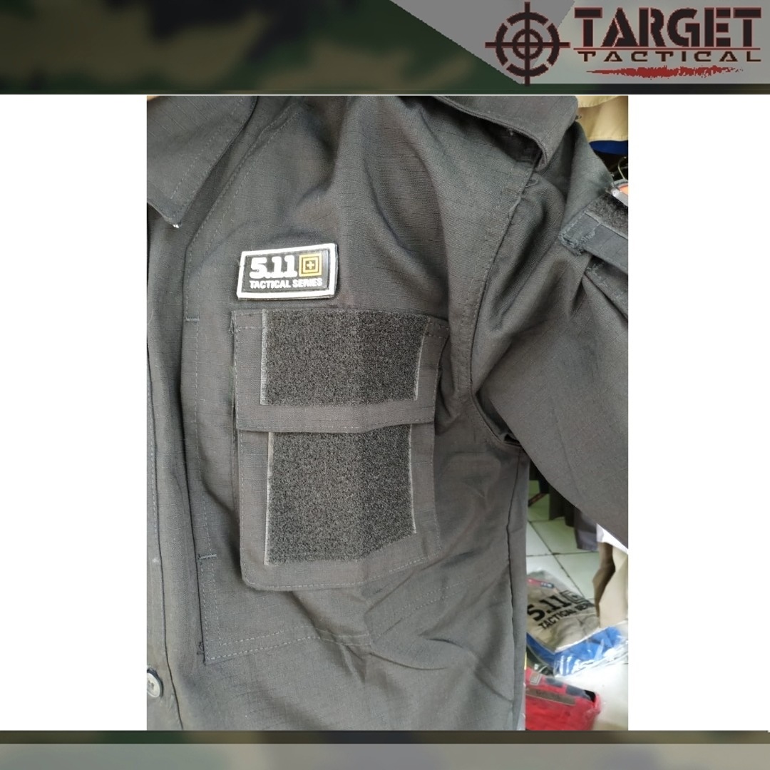Kemeja Tactical 5.11 Pendek – Biru Dongker - Target Military ID ...