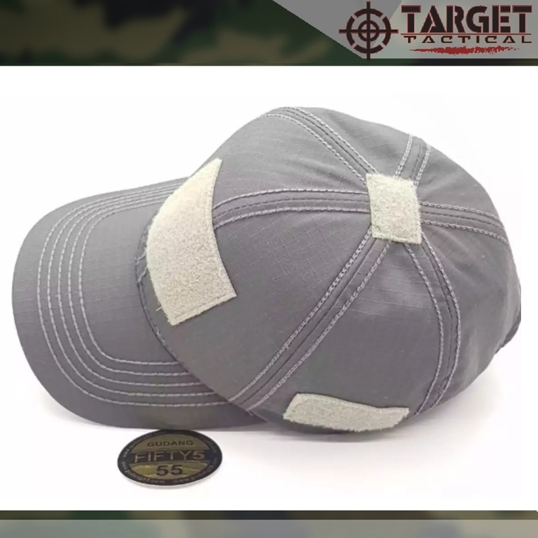 Topi Velcro Army – Abu-abu - Target Military ID Distributor Tactical ...