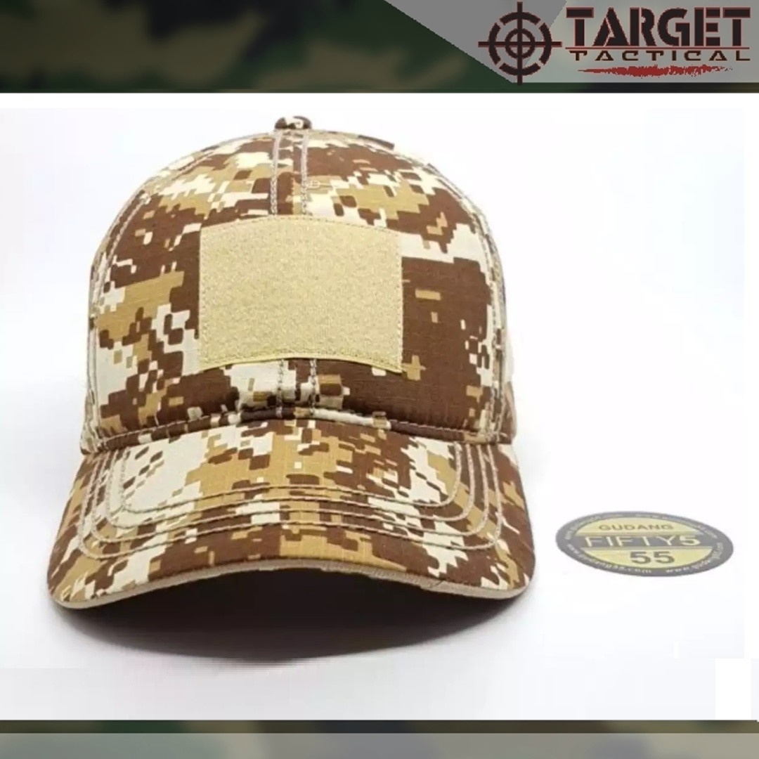 Topi Velcro Army – Digital Coklat - Target Military ID Distributor ...