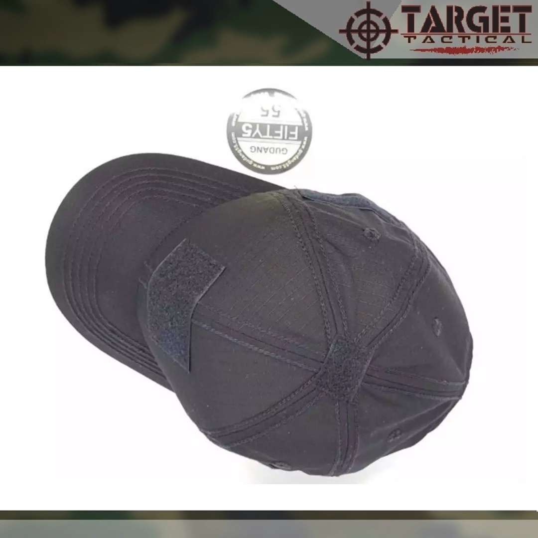 Topi Velcro Army – Hitam - Target Military ID Distributor Tactical ...